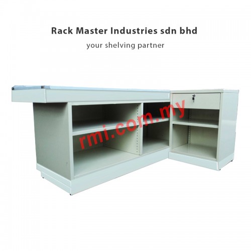 Cashier Counter c/w Cash Register Stand (Fully White) - Our Products ...