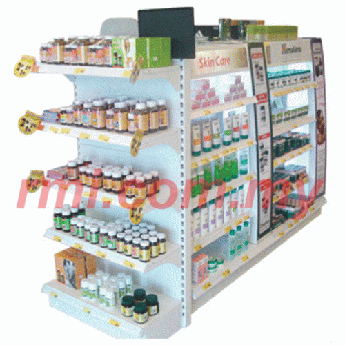 PHARMACY DISPLAY RACK WITH TOP & SIDE LIGHT BOX - Our Products: Heavy ...